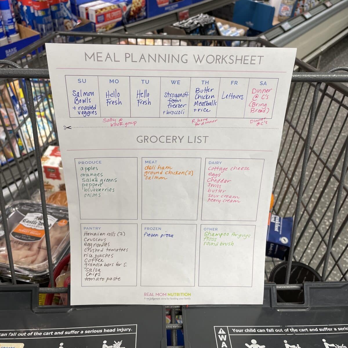 Meal Planning Worksheet to Save Time & Money (Free PDF)