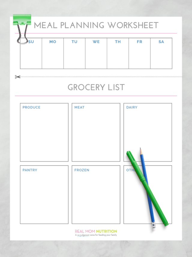 Meal Planning Worksheet to Save Time & Money (Free PDF)