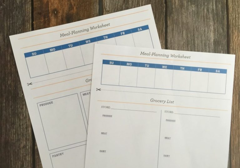 Get Organized With The Ultimate Meal Planning Worksheet