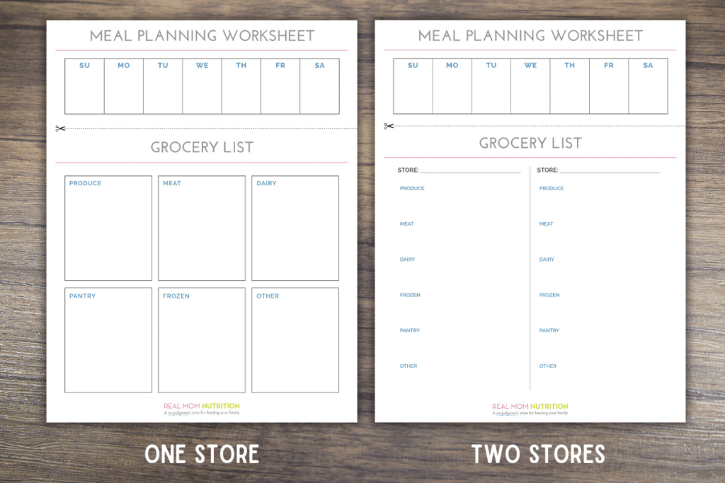 Meal Planning Worksheet To Save Time Money Free PDF 