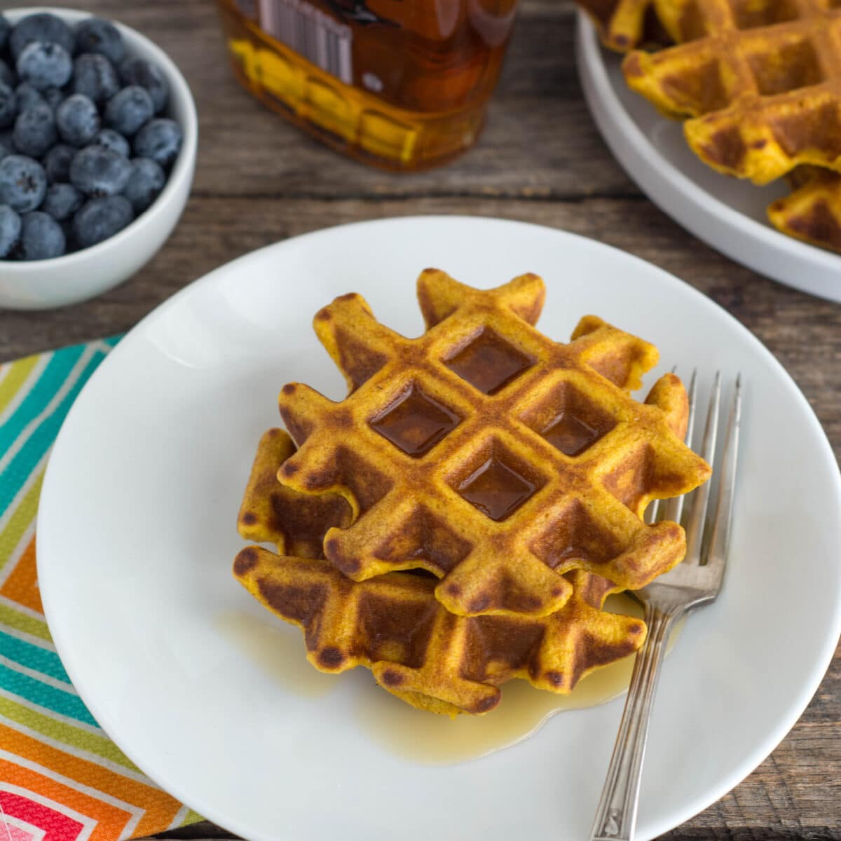 Pumpkin Protein Waffle Recipe (No Protein Powder)