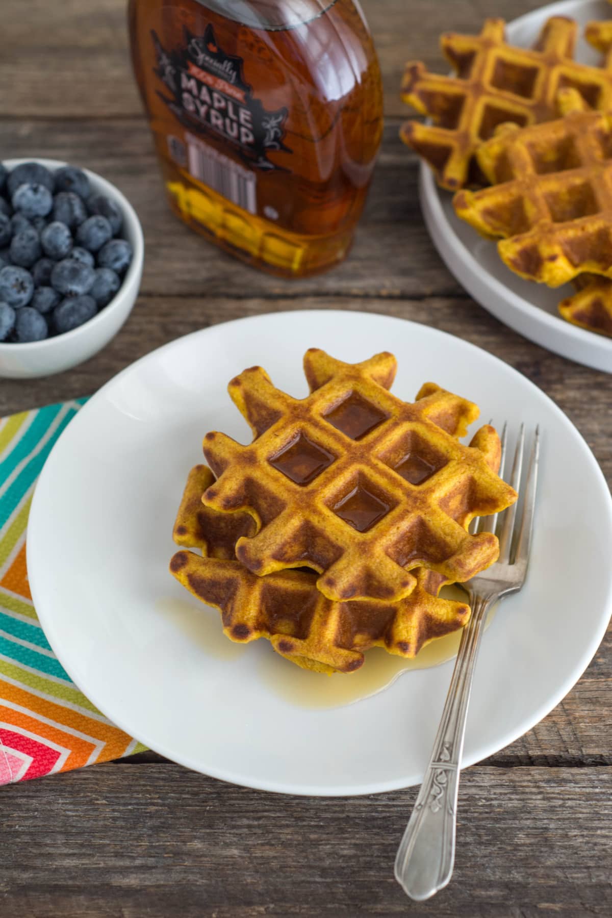 Pumpkin Protein Waffle Recipe (No Protein Powder)