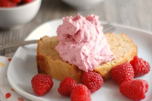 Naturally Colored Raspberry Whipped Cream