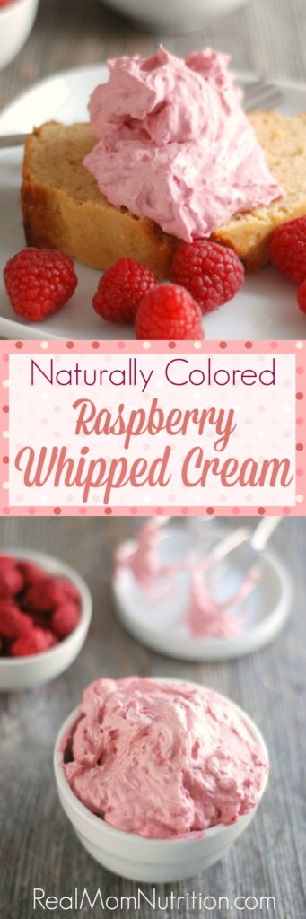 Naturally Colored Raspberry Whipped Cream