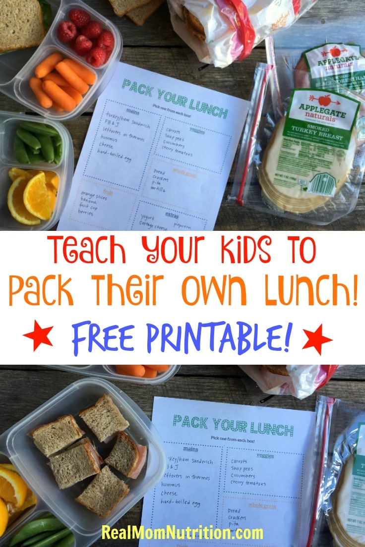 Teach Your Kids to Pack Their Lunch (Free Printable!)