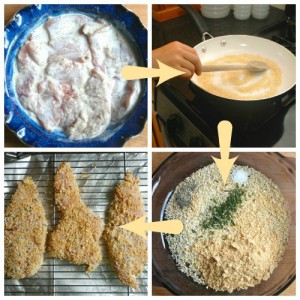 Crispy Rosemary Oven-Fried Chicken With Honey Drizzle